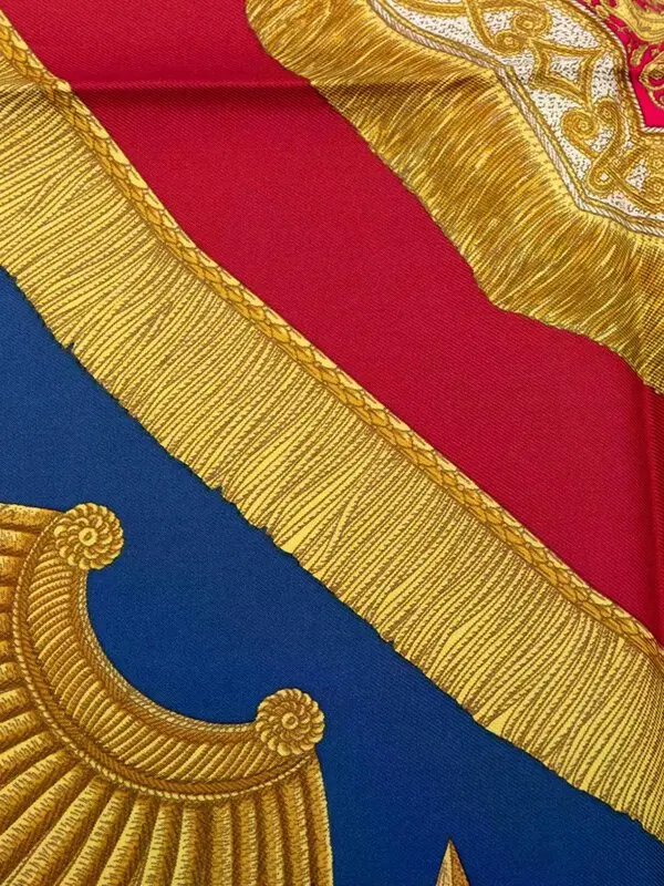 Hermès 20th Century Poste Et Cavalerie Silk Scarf 90 Scarves - Blue