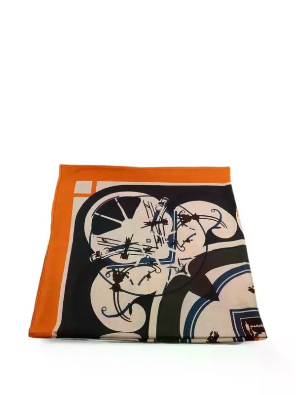 Hermès Graphic-print Scarf - Orange