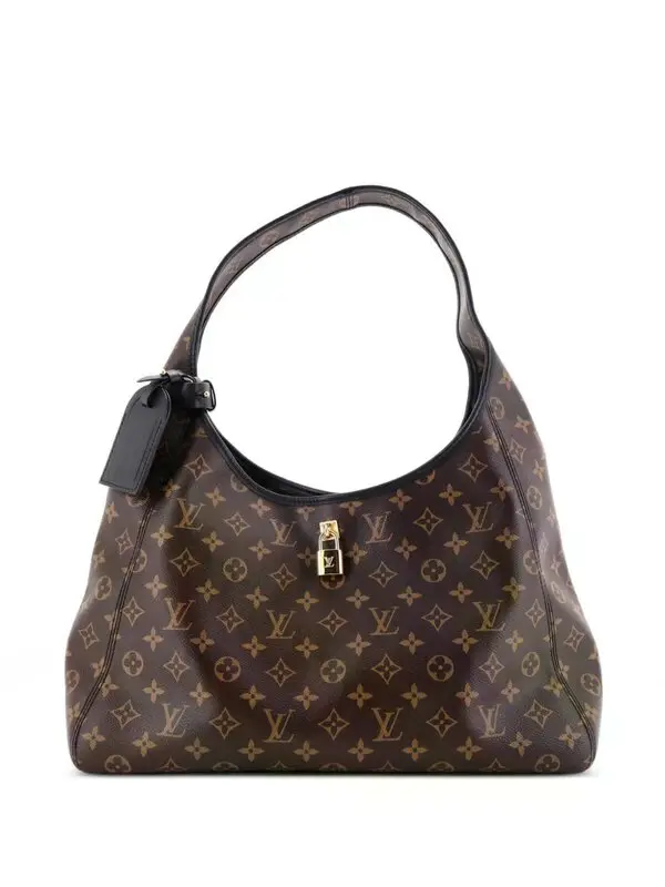 LOUIS VUITTON Monogram Canvas Shoulder Bag - Black