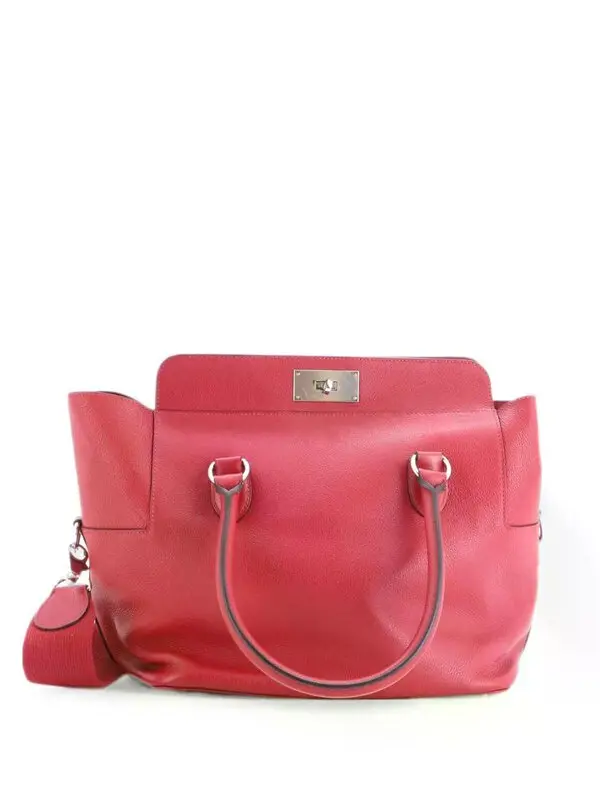 Hermès Toolbox Bag Evercolor 26 Satchel - Red