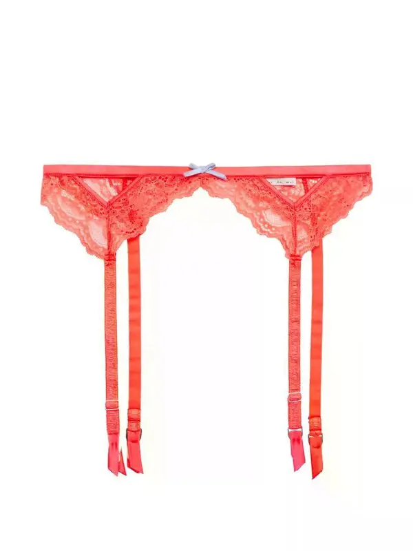 FLEUR DU MAL Bianca Lace Garter Belt