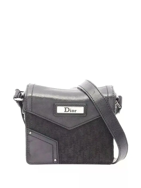 Dior 2010-2026 Diorissimo Trotter Canvas Street Chic Crossbody Bag - Black