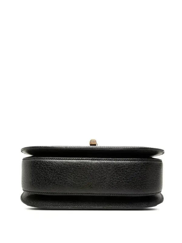 Gucci Grained Calfskin Bamboo Night Satchel - Black