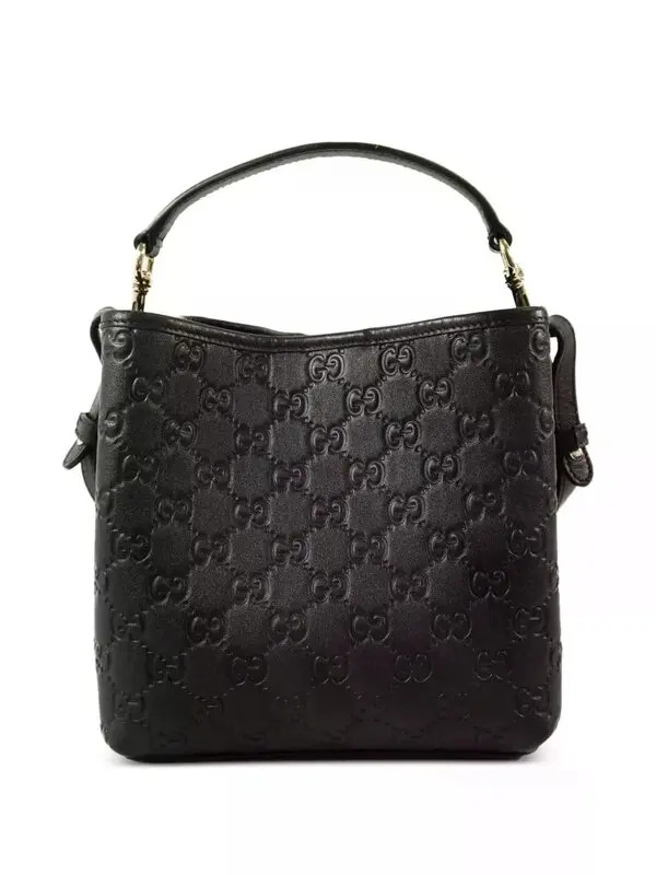 Gucci Gg Emblem Bucket Bag - Black