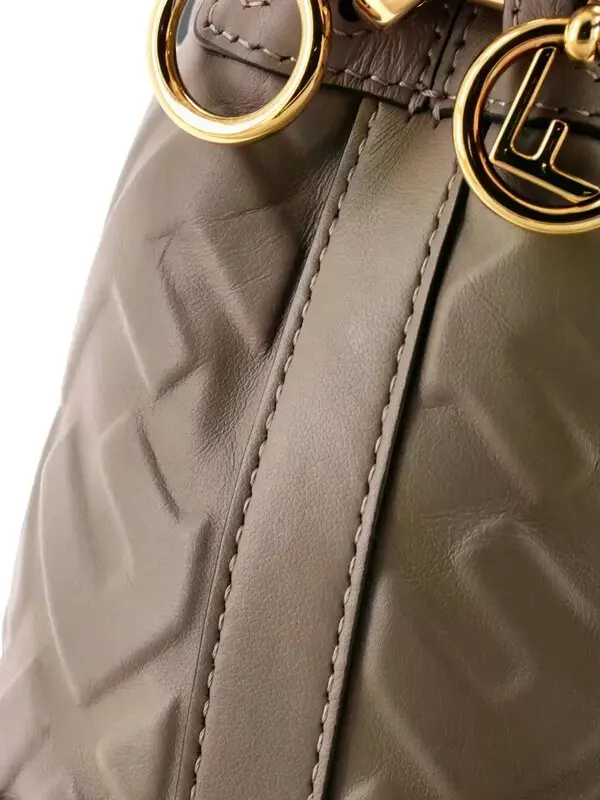 Fendi Mon Tresor Zucca Embossed Leather Mini Bucket Bag