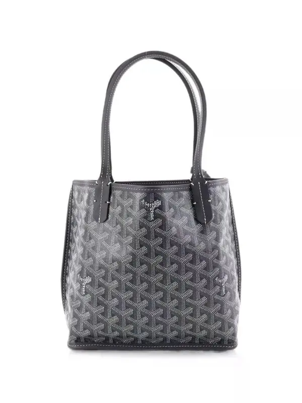 Goyard Anjou Reversible Tote Coated Canvas Mini Satchel - Grey