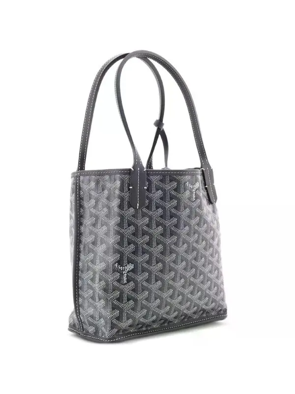 Goyard Anjou Reversible Tote Coated Canvas Mini Satchel - Grey