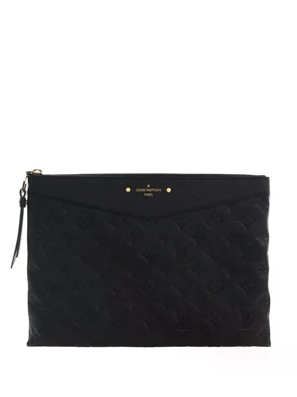 LOUIS VUITTON 2017-2021 Monogram Empreinte Daily Pouch Clutch Bag - Black