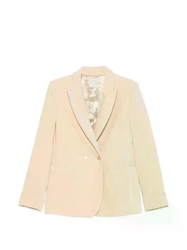 FORTE_FORTE Double-breasted Velvet Blazer