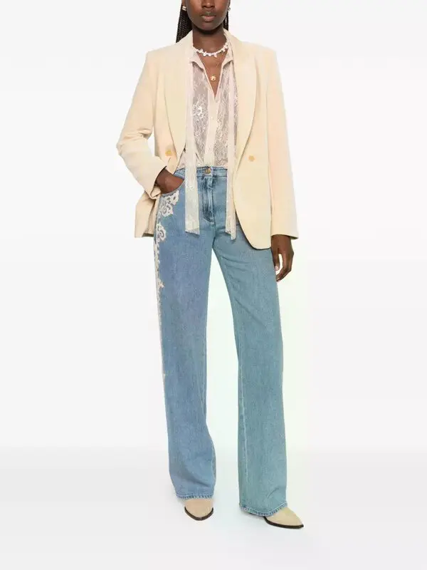 FORTE_FORTE Double-breasted Velvet Blazer