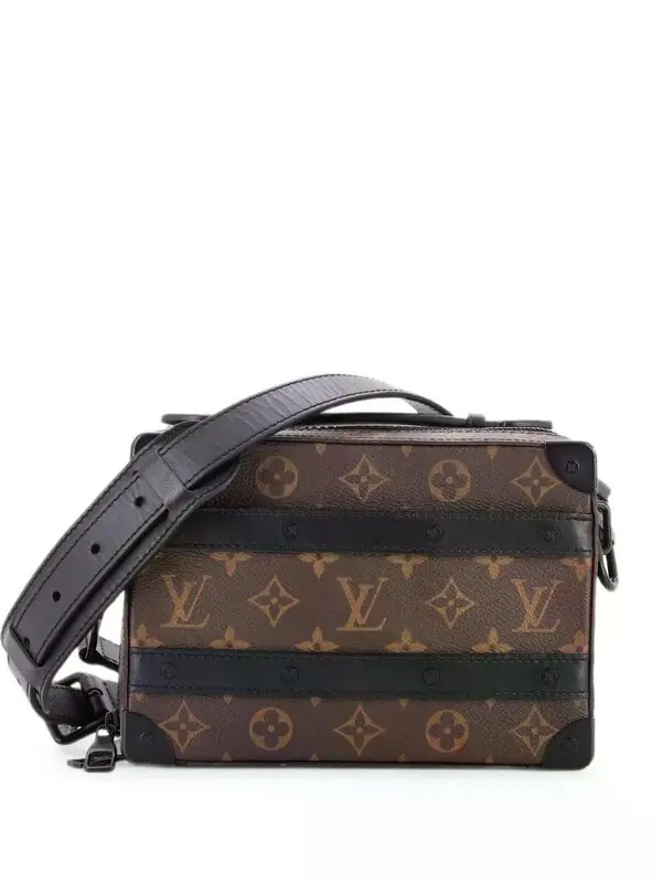 LOUIS VUITTON Handle Soft Trunk Bag Macassar Monogram Canvas Crossbody Bag - Brown