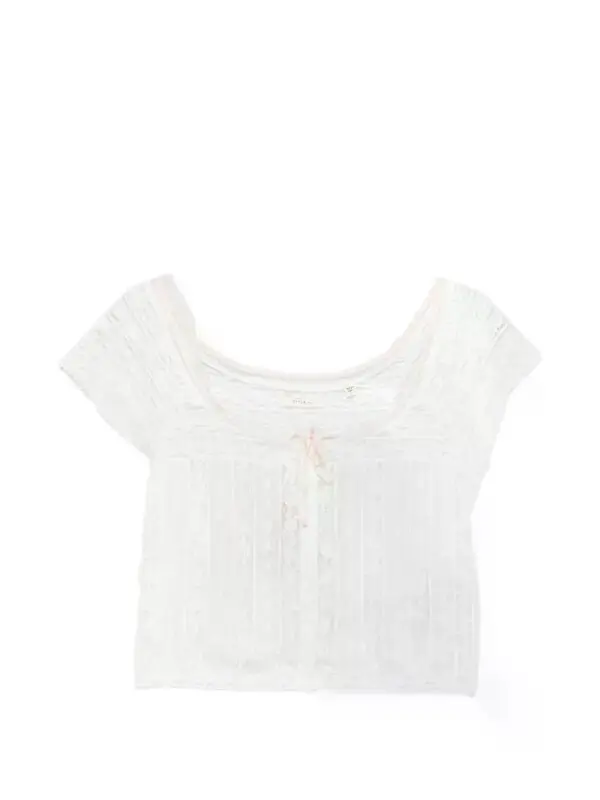 DÔEN Greta Lace-trim Top - White