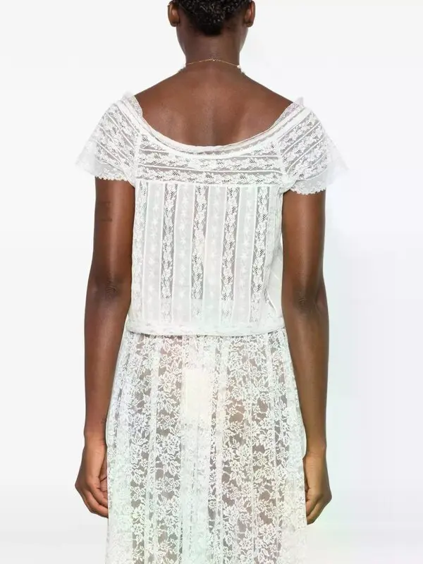 DÔEN Greta Lace Trimmed Top