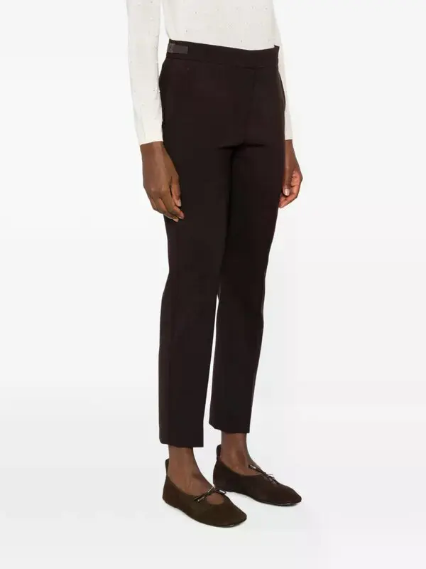 Max Mara Logo Plaque Slim Fit Trousers