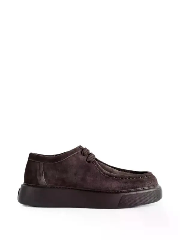 REFERENC Fernabee Calf Suede Lace Up Sneakers - Brown