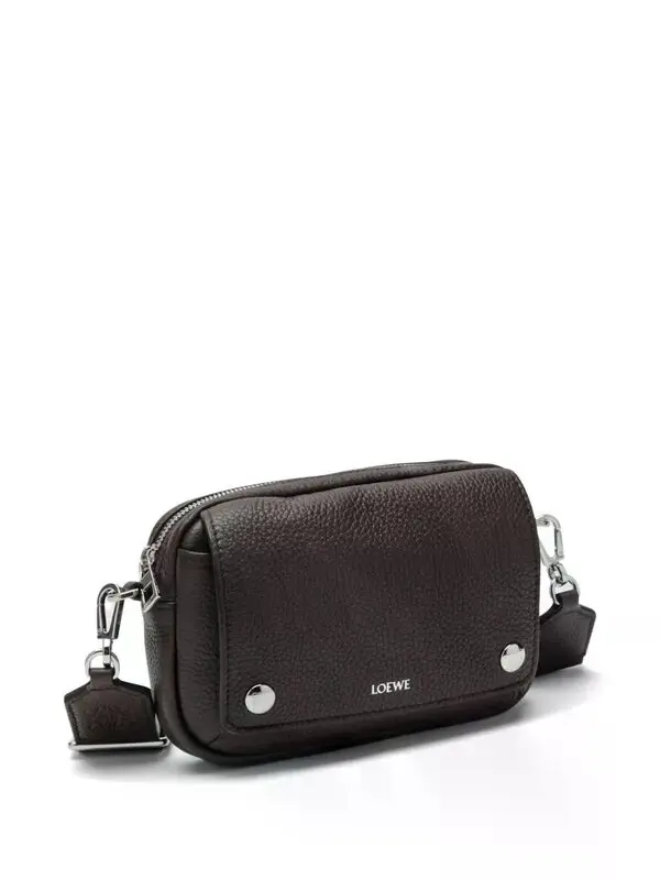 Loewe Grained Leather Shoulder Bag With Logo Print