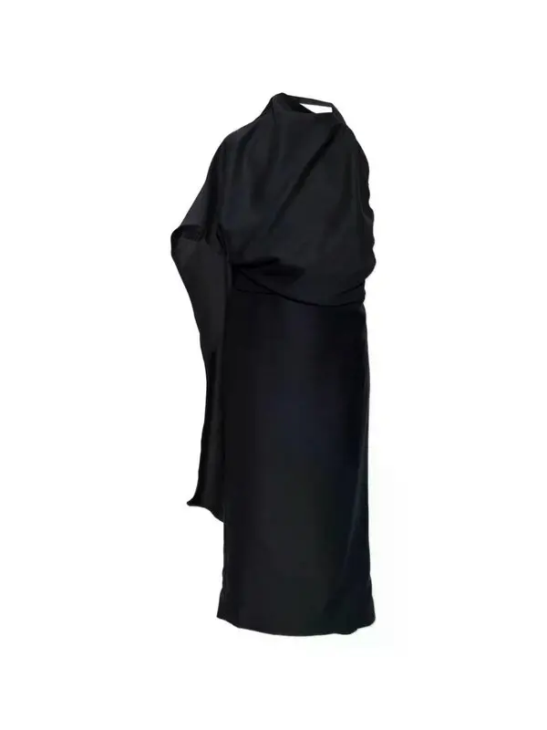 RÓHE Open-back Draped Midi Dress - Blue