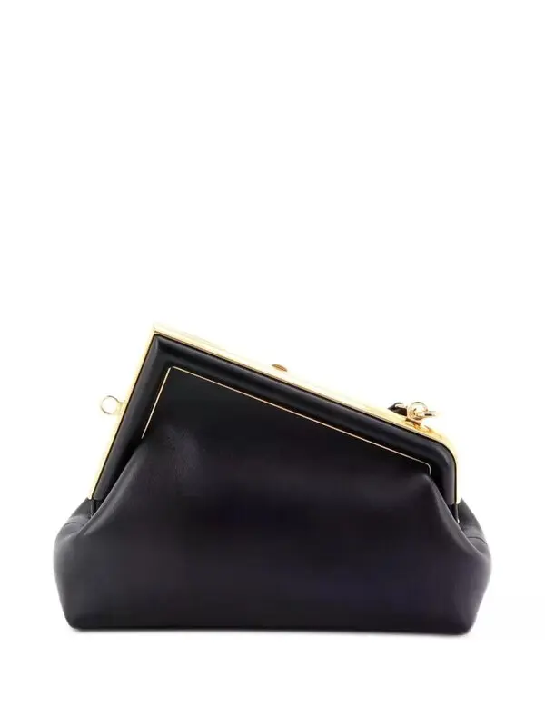 Fendi Small Clutch Bag In Leather - Black