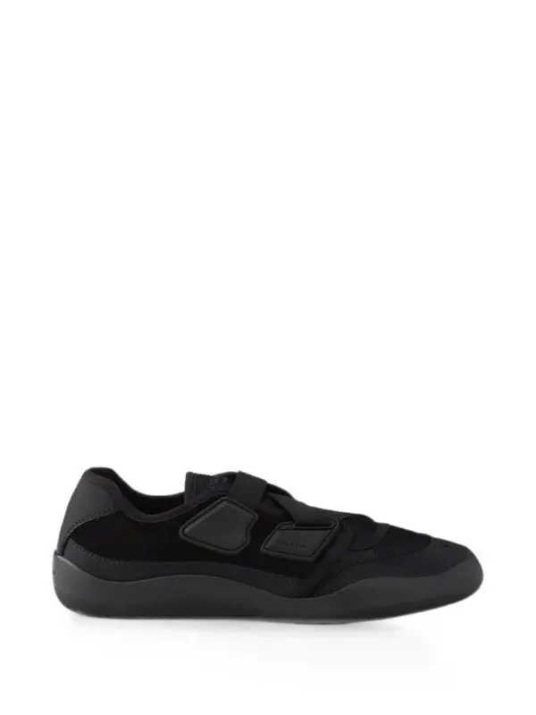 Prada Speedrock Technical Mesh And Leather Sneakers