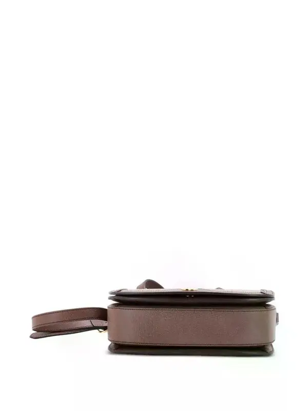 Gucci Ophidia Saddle Flap Gg Coated Canvas Small Shoulder Bag
