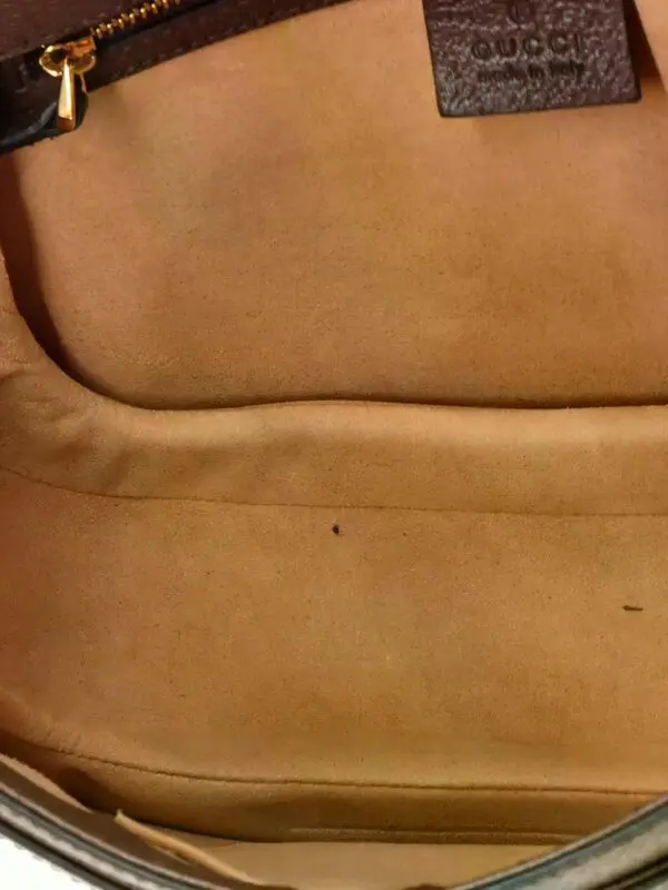 Gucci Ophidia Saddle Flap Gg Coated Canvas Small Shoulder Bag