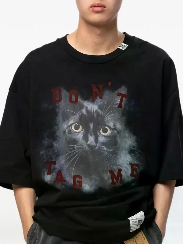 Mihara Yasuhiro Cat-printed T-shirt