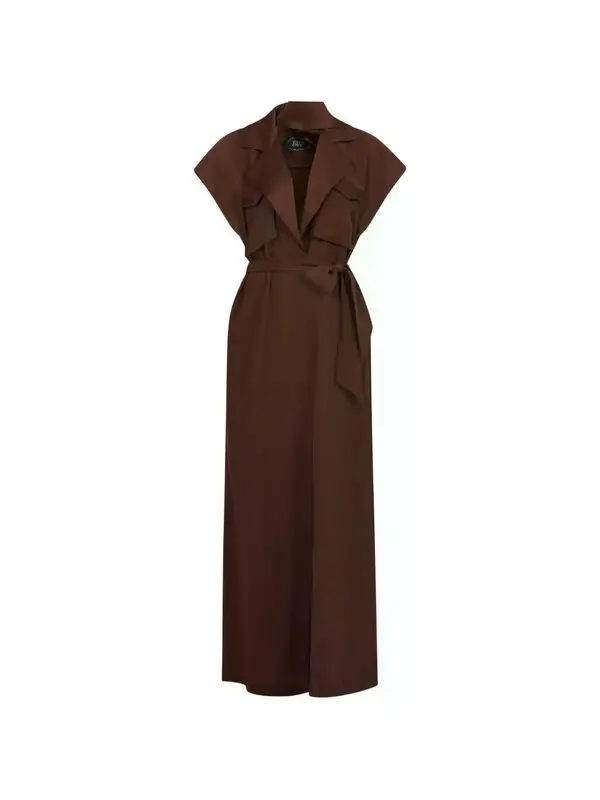 TALLER MARMO Serengeti Belted-waist Maxi Dress - Brown
