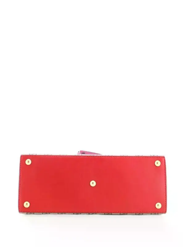 Gucci Padlock Top Handle Bag Gg Coated Canvas And Leather Small Satchel - Multicolour