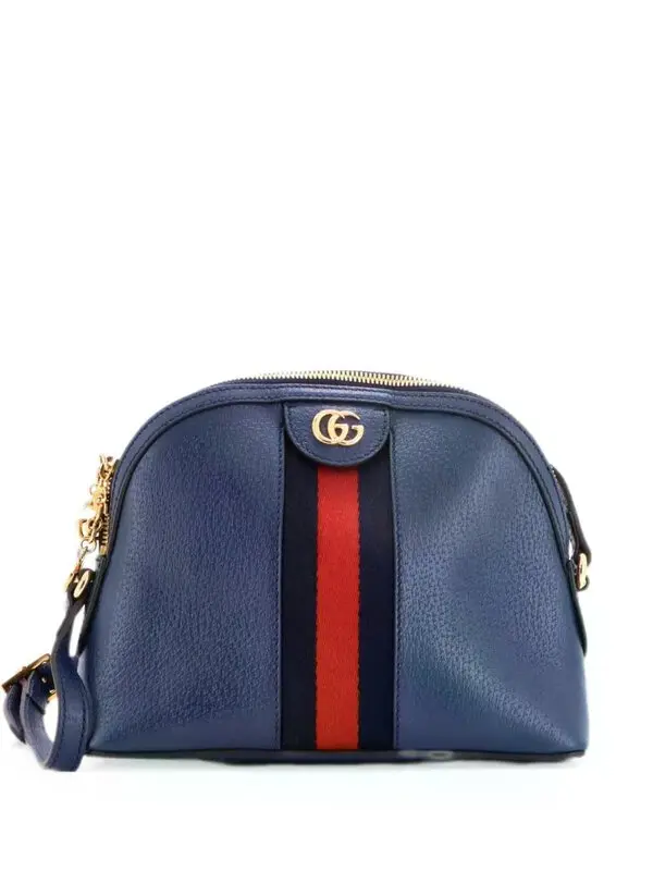 Gucci Ophidia Dome Shoulder Bag Leather Small Crossbody Bag - Blue