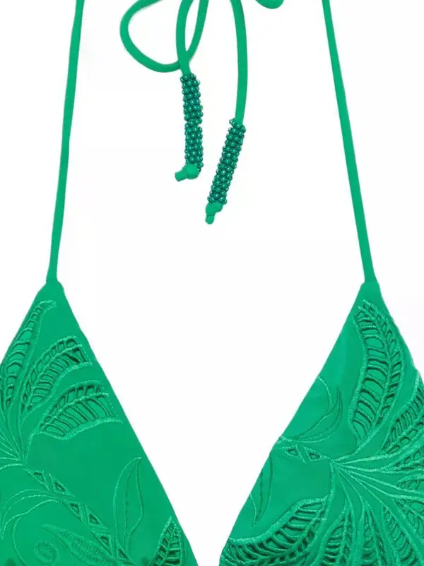 Farm Rio Embroidered Triangle Bikini Top