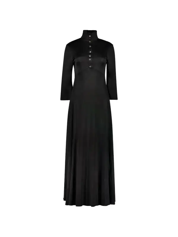 ELLERY High-neck Button-front Dress - Black
