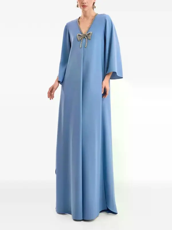 GEMY MAALOUF Beaded-bow Kaftan