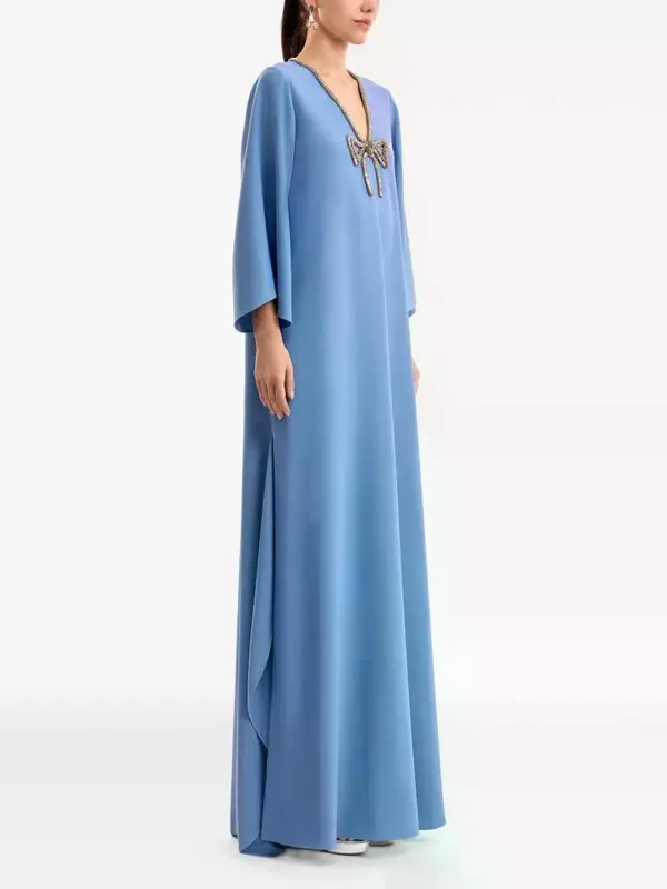GEMY MAALOUF Beaded-bow Kaftan
