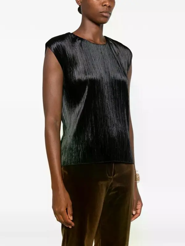 FORTE_FORTE Plissé-effect Sleeveless Top