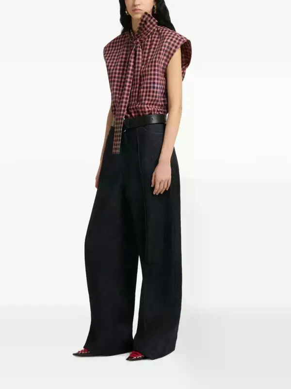 Marni Raw Unwashed Vertical Stitch Jeans