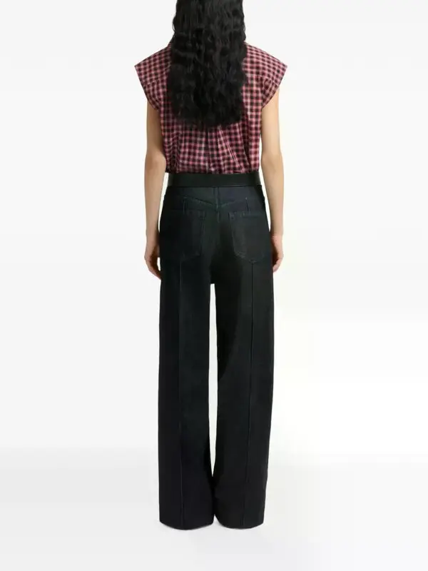 Marni Raw Unwashed Vertical Stitch Jeans