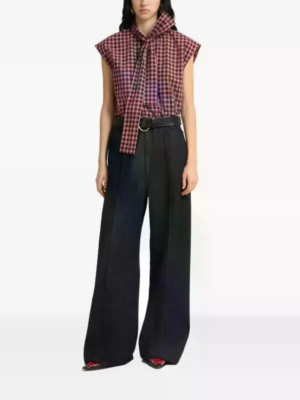 Marni Raw Unwashed Vertical Stitch Jeans - Blue