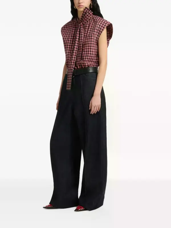 Marni Raw Unwashed Vertical Stitch Jeans