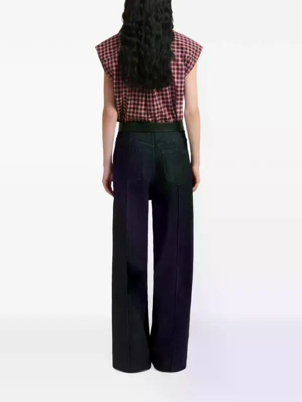 Marni Raw Unwashed Vertical Stitch Jeans
