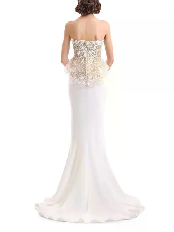 GEMY MAALOUF Embroidered Strapless Corset