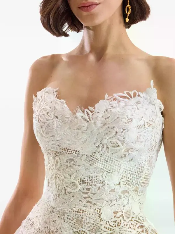 GEMY MAALOUF Guipure Lace Asymmetric Dress