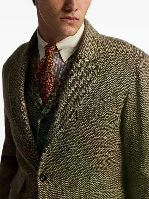 Ralph Lauren Herringbone-weave Blazer - Brown