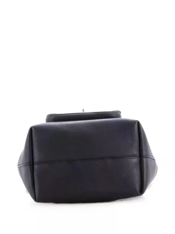 LOUIS VUITTON Lockme Pocket Leather Bucket Bag - Black