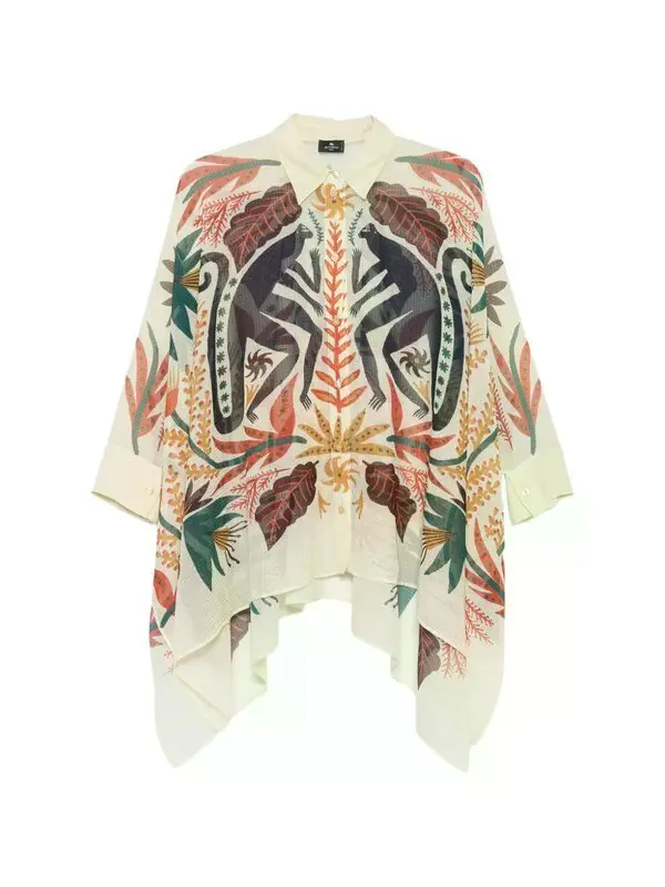 Etro Graphic Print Shirt - Neutrals
