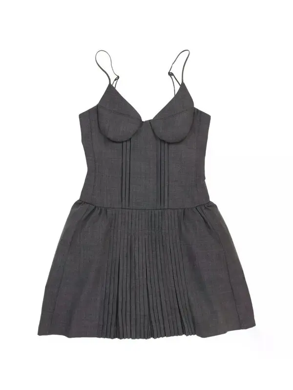 SHUSHU/TONG Pleated Cupped Mini Dress