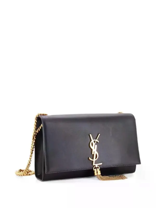 Saint Laurent Classic Monogram Tassel Leather Medium Crossbody Bag