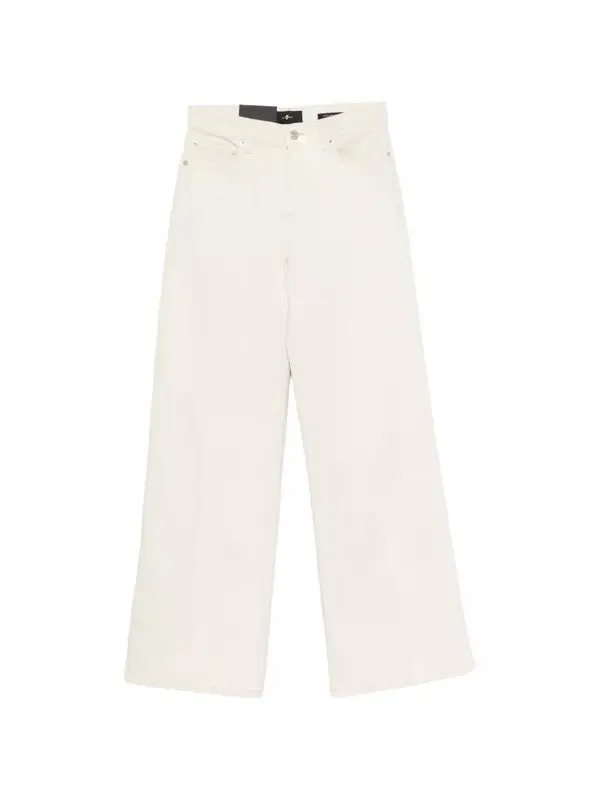 7 For All Mankind Lotta Button-fastening Jeans - Neutrals