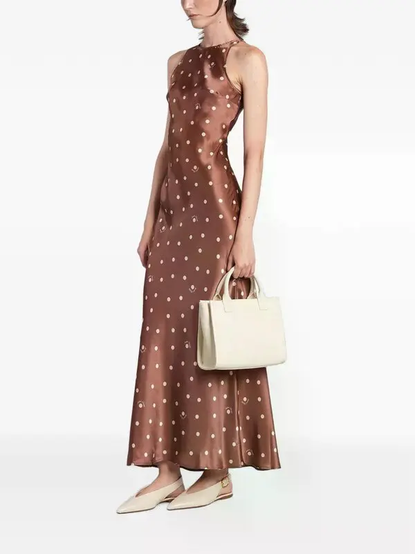 MC2 SAINT BARTH Polka Dot Halterneck Maxi Dress