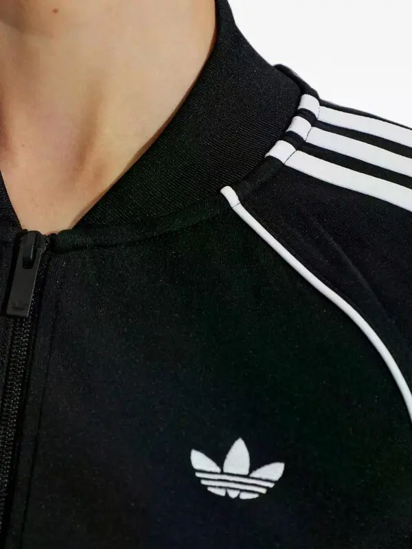 Adidas Cropped Side-stripe Track Jacket