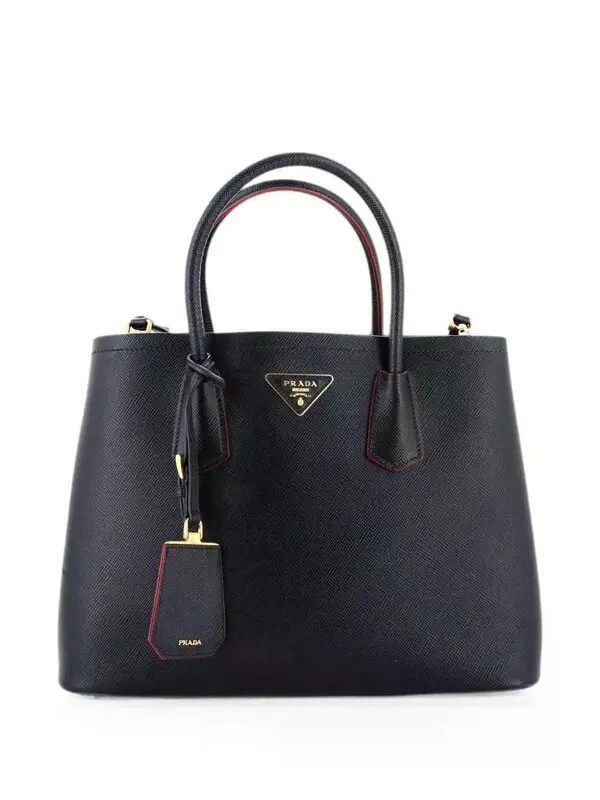 Prada Saffiano Leather Tote Bag - Black